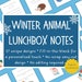 Winter Animal Lunchbox Notes for Kids Warm up Your Kiddos - Etsy
