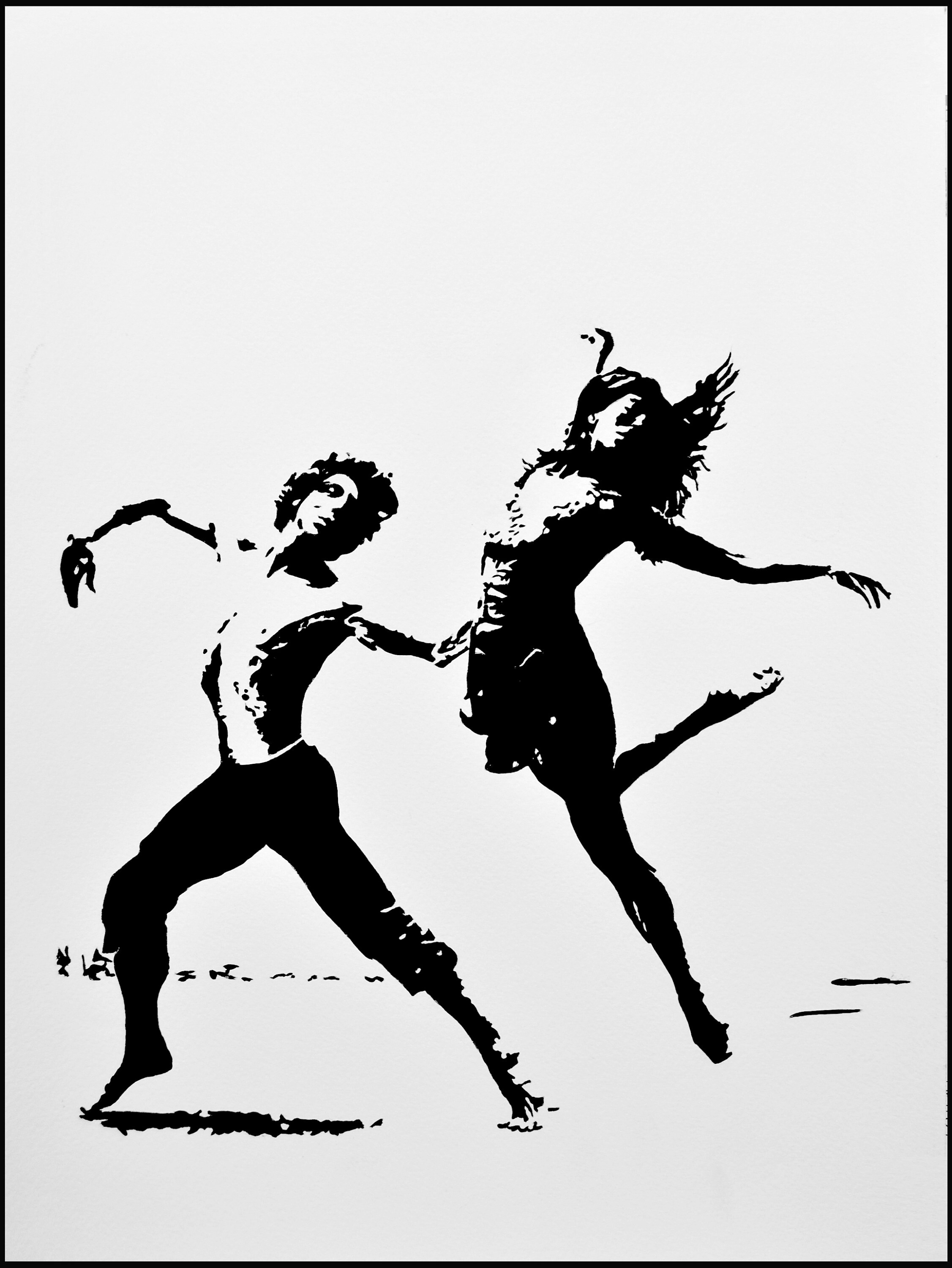 Black and White Art 104, Dancing Couple, Ballet, Original Art, Dancers ...