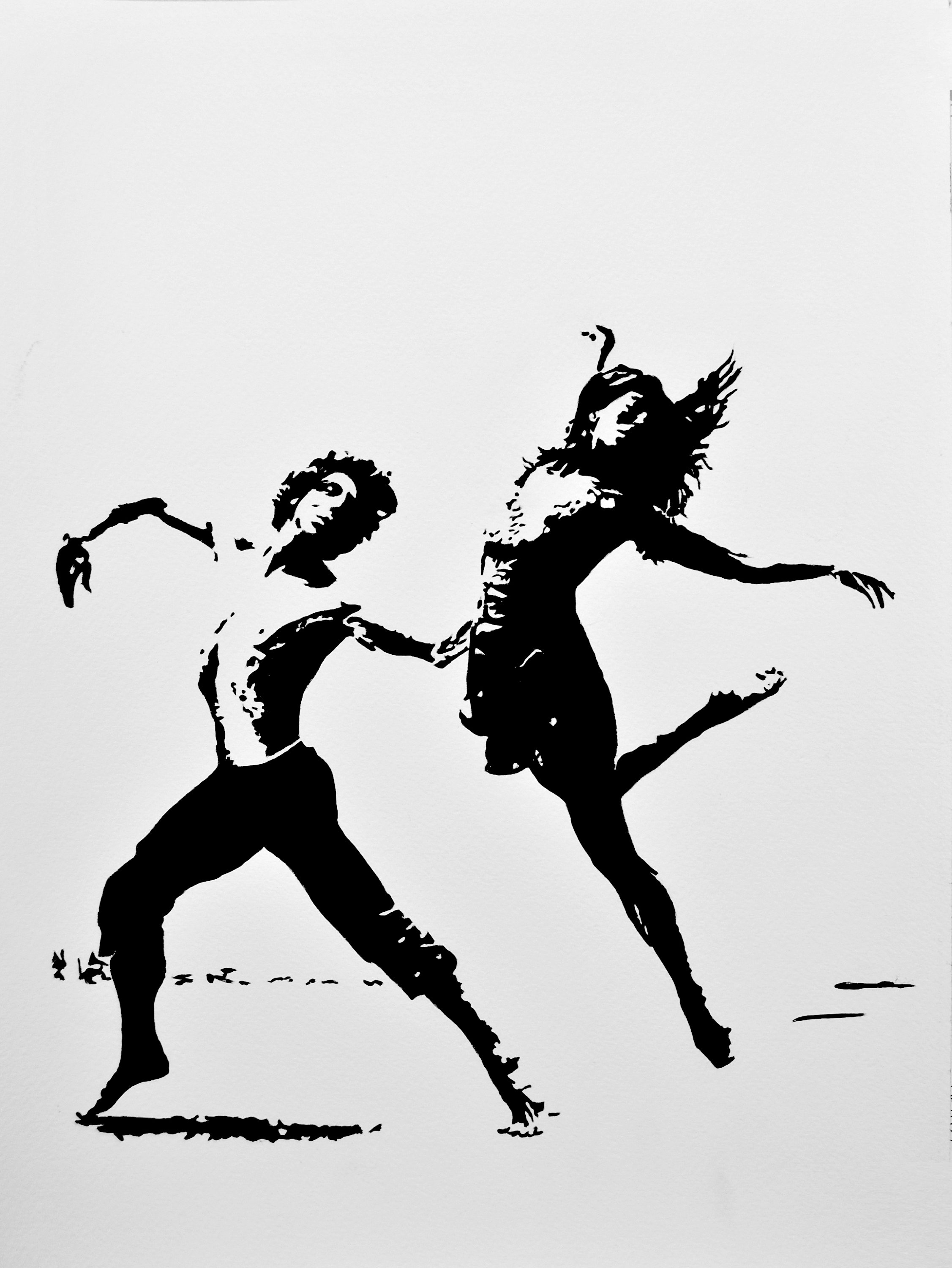 Black and White Art 104, Dancing Couple, Ballet, Original Art, Dancers ...