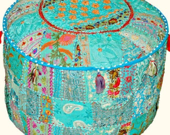 Turquoise Pouf | Etsy