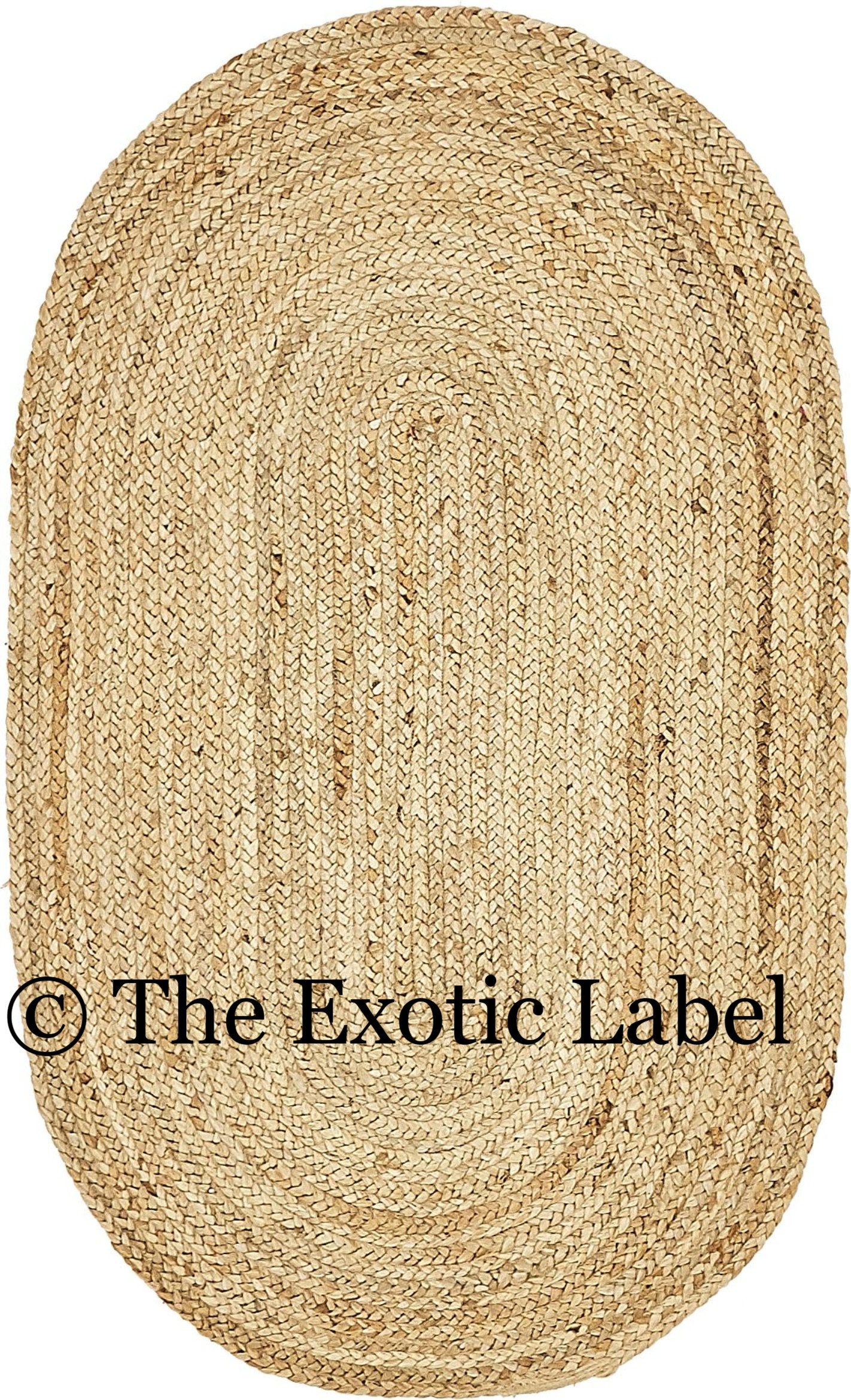 Natural Jute Rug Indian Braided Oval Floor Rug Ecofriendly - Etsy
