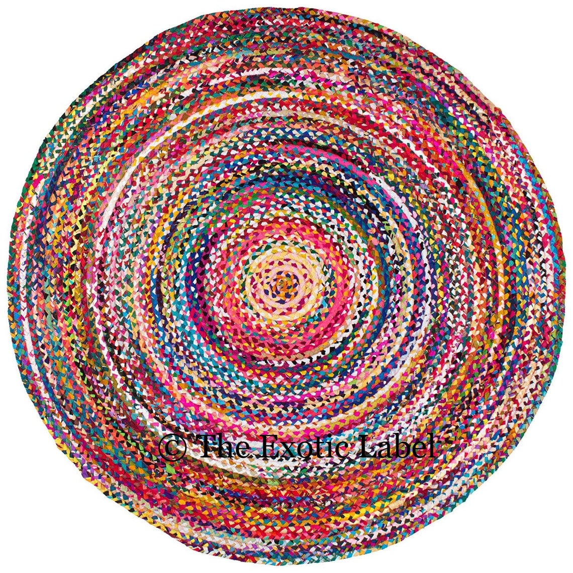 Braided Indian Rug Colorful Meditation Rug Handwoven Boho - Etsy