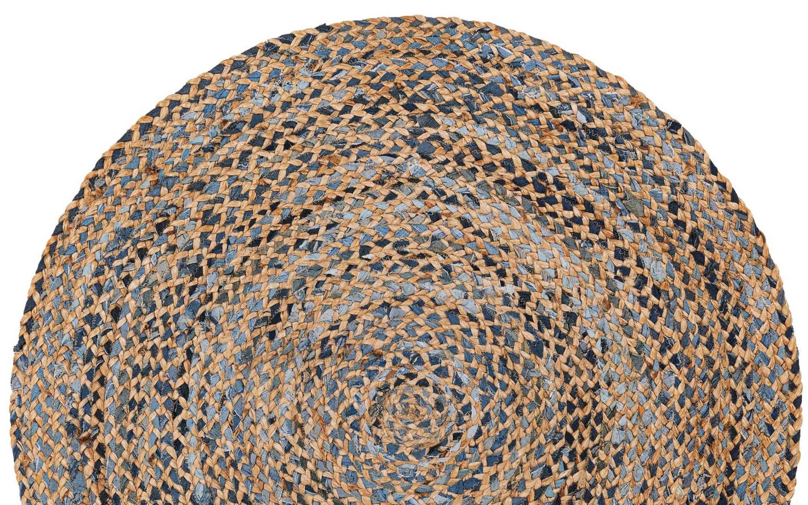 Denim Area Rug, Round Rug Denim, Round Jute Area Rug, Braided Round Rug ...