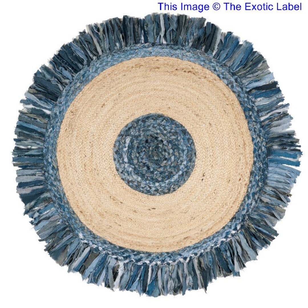 Handmade Rug, Vintage Rug, Antique Rug, Hand Braided Round Rug, Round ...