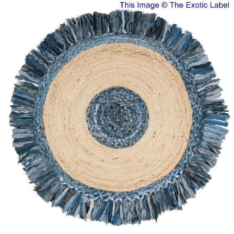 Handmade Rug, Vintage Rug, Antique Rug, Hand Braided Round Rug, Round ...