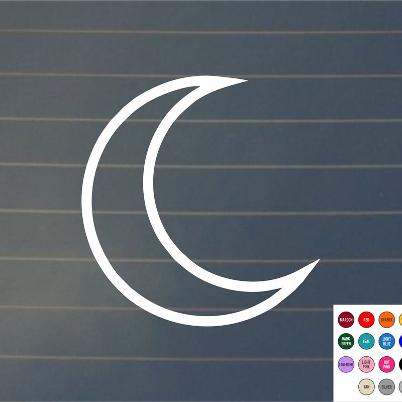 Crescent Moon Decal - Etsy