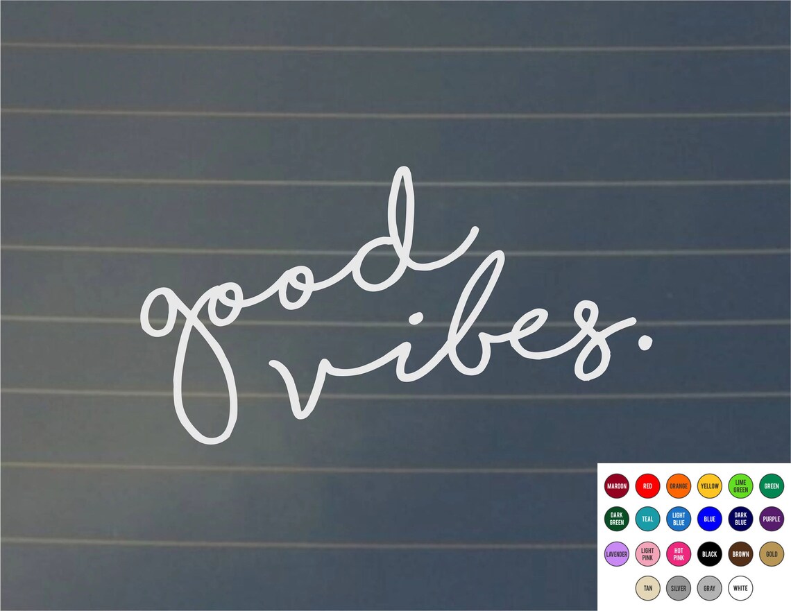 DECAL Good Vibes Decal Good Vibes Laptop Stickers Laptop | Etsy