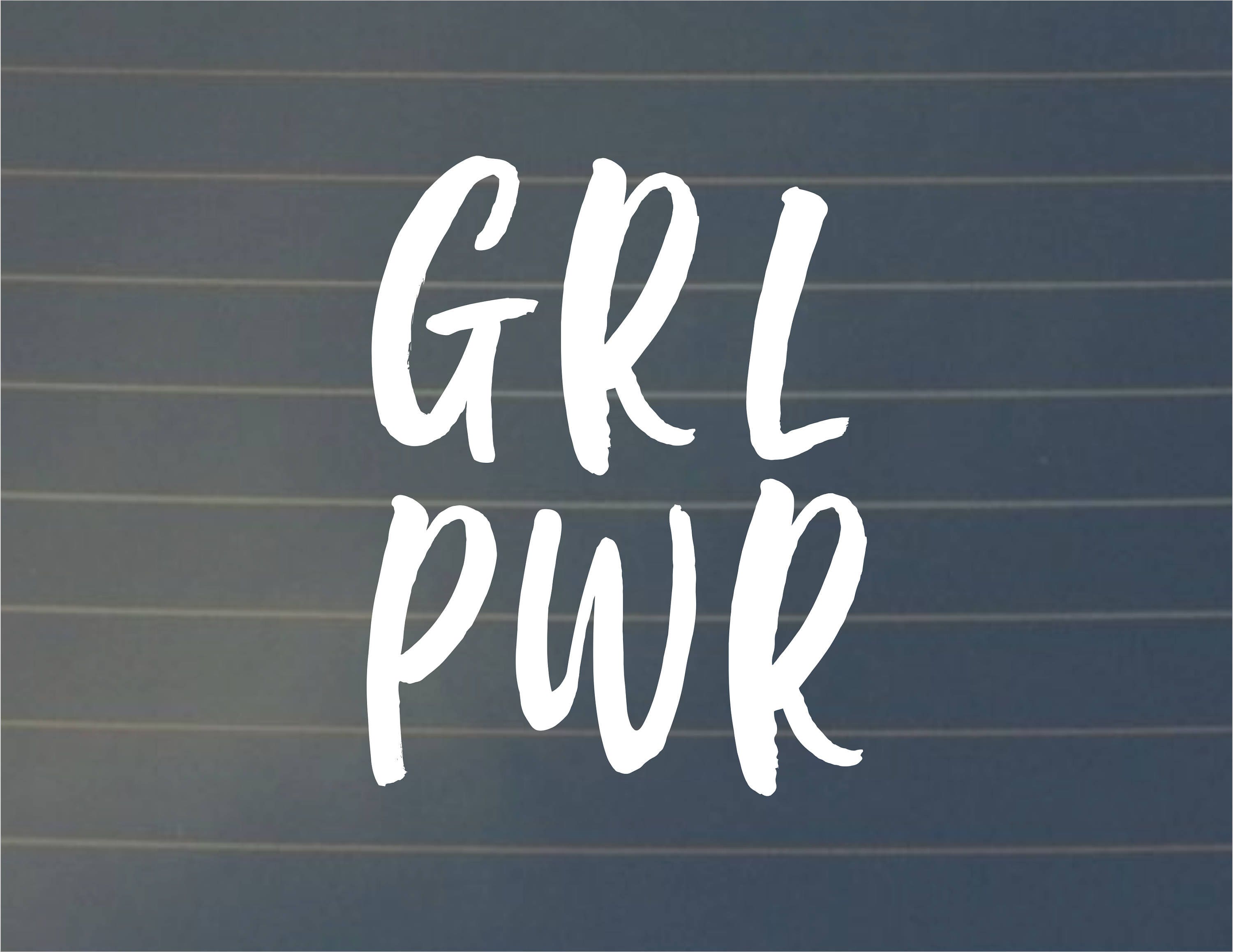 DECAL Girl Power Decal Car Decal GRL PWR Feminist Decal - Etsy