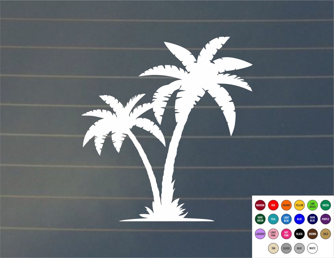 DECAL | Palm Tree Vinyl Decal, Tropical Decal, Car Decal, Laptop Decal ...