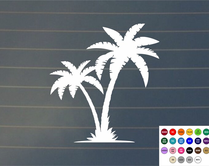 DECAL | Palm Tree Vinyl Decal, Tropical Decal, Car Decal, Laptop Decal ...