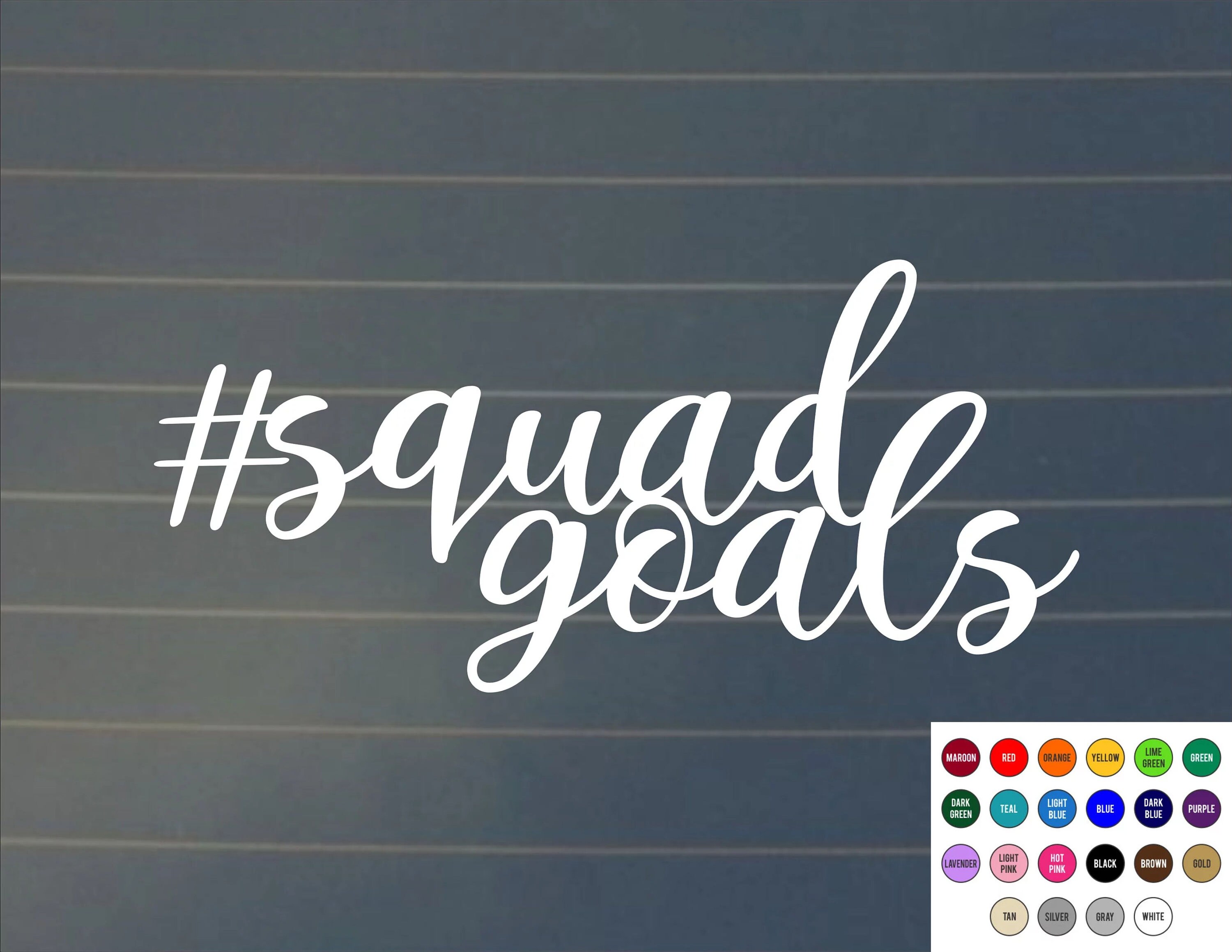 DECAL Squad Goals Decal Squad Goals Car Decal Car Decals | Etsy
