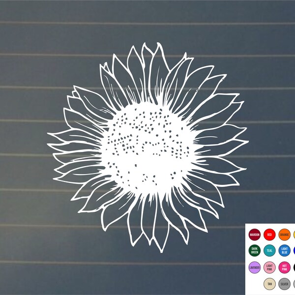 Sunflower Decal - Etsy