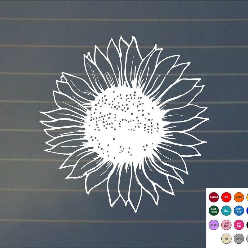 Sunflower Decal - Etsy