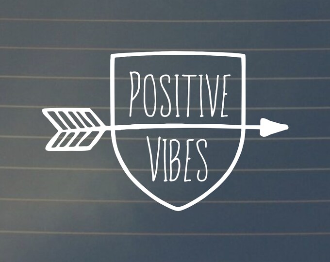 DECAL Positive Vibes Vinyl Decal Car Decal Laptop Decal | Etsy
