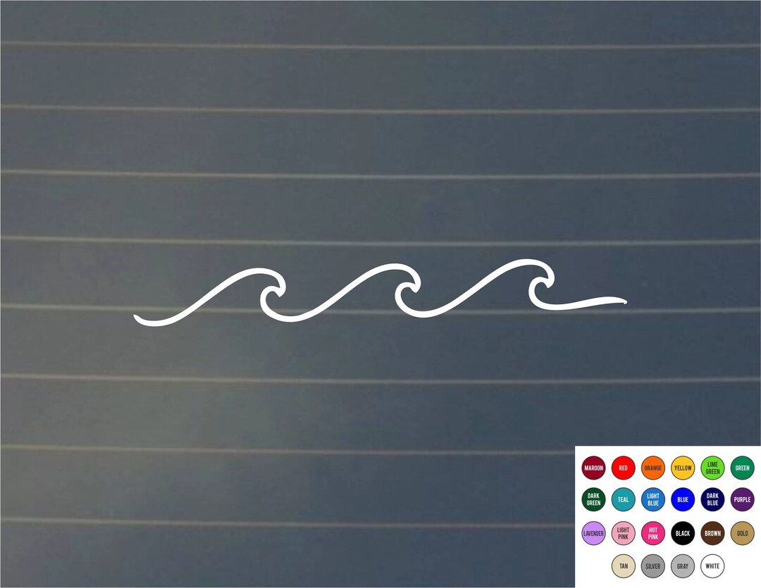 DECAL Wave Decal, Ocean Wave, Laptop Stickers, Laptop Decals, Car ...