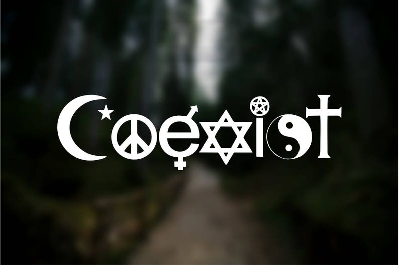DECAL Coexist Coexist Decal Car Decal Spiritual Decal - Etsy