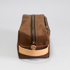 Personalized Dopp Kit. Travel Waxed Canvas Toiletry Kit. Waterproof ...