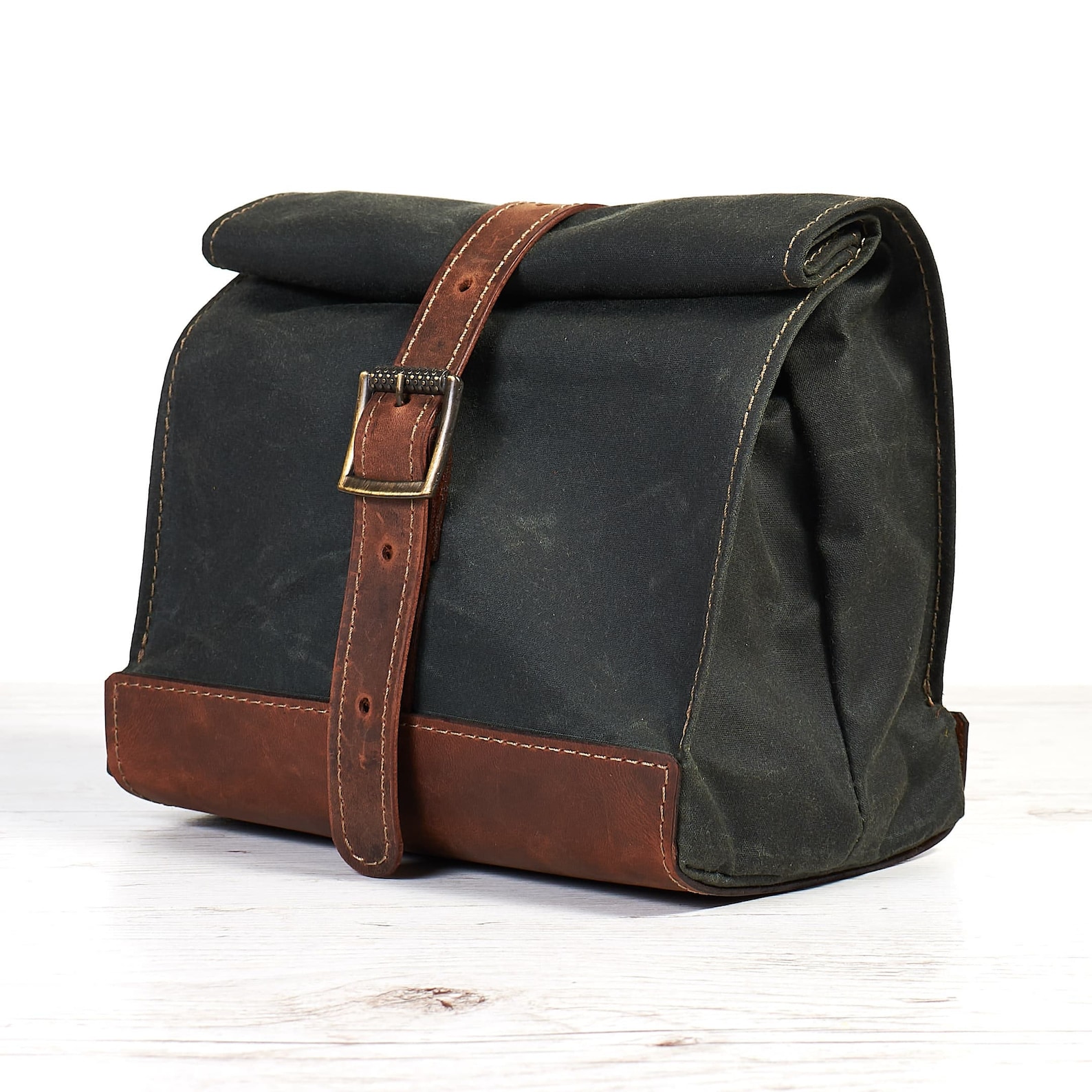 Dark Green Lunch Bag. Lunch Box. School Lunch Bag. Waxed - Etsy