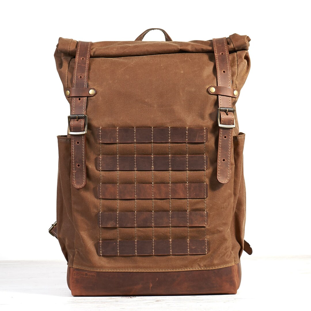 Travel Waterproof Rolltop Backpack With a Pals Webbing and Side Pockets ...