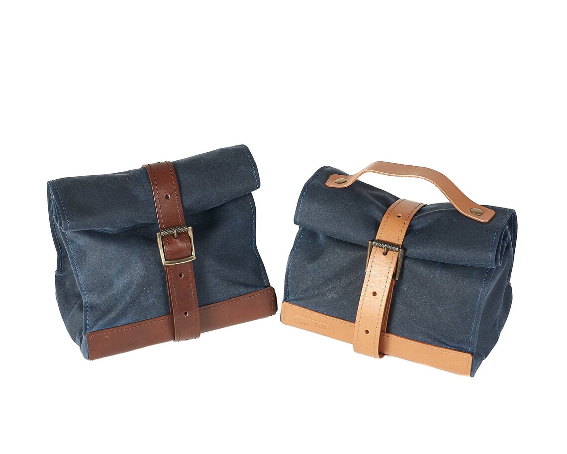 Dark Green Lunch Bag. Lunch Box. School Lunch Bag. Waxed - Etsy