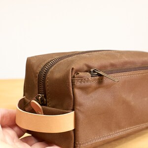 Personalized Dopp Kit. Travel Waxed Canvas Toiletry Kit. Waterproof ...