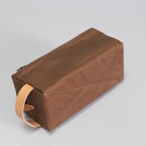 Personalized Dopp Kit. Travel Waxed Canvas Toiletry Kit. Waterproof ...