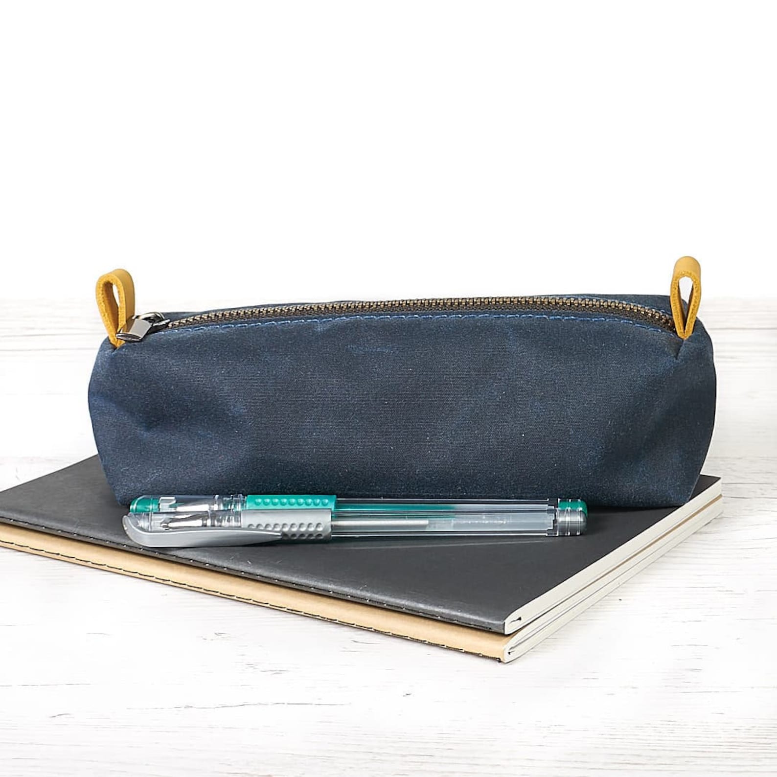 Fabric Pen Case. Waxed Canvas Pencil Pouch for Girls, Pencil Case for ...