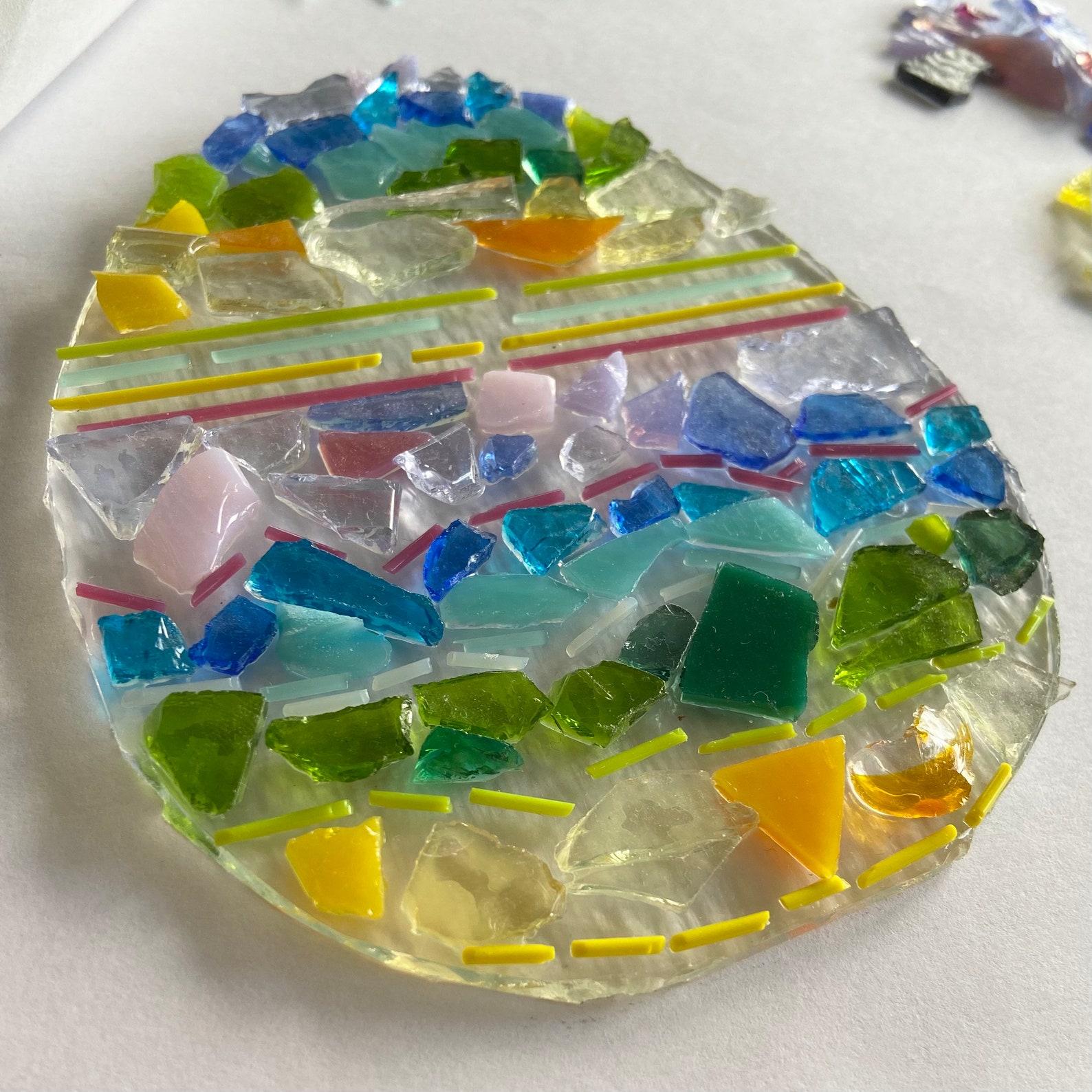 Make at Home Spring Eater Egg Glass Fusing Kit Hanging | Etsy UK