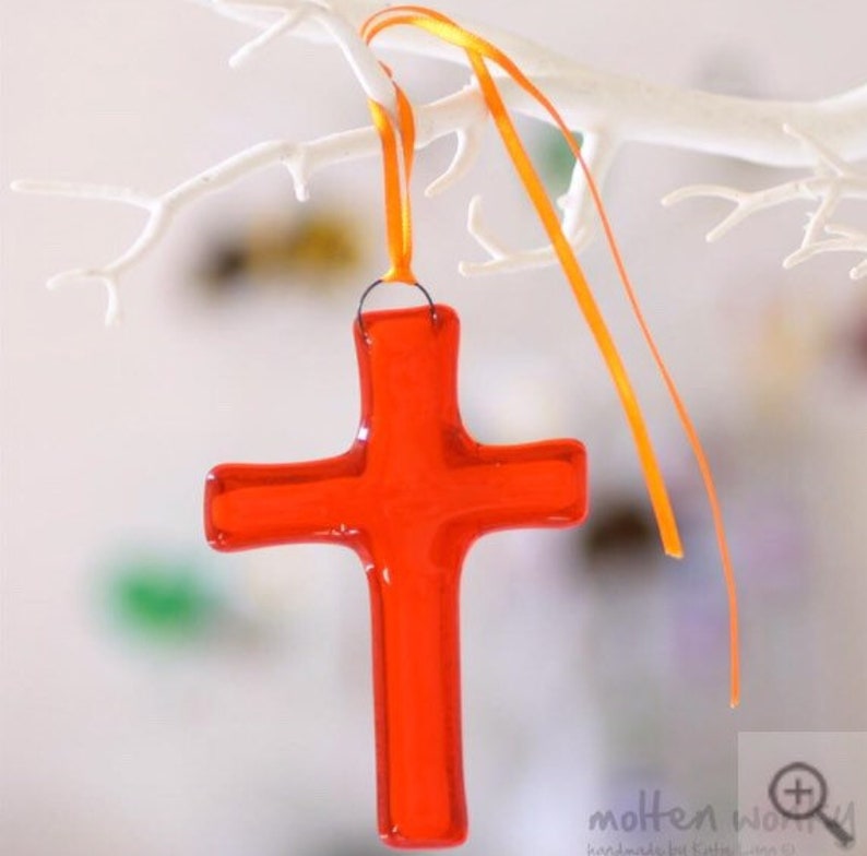 Fused Glass Cross Christian Cross Christmas Cross - Etsy