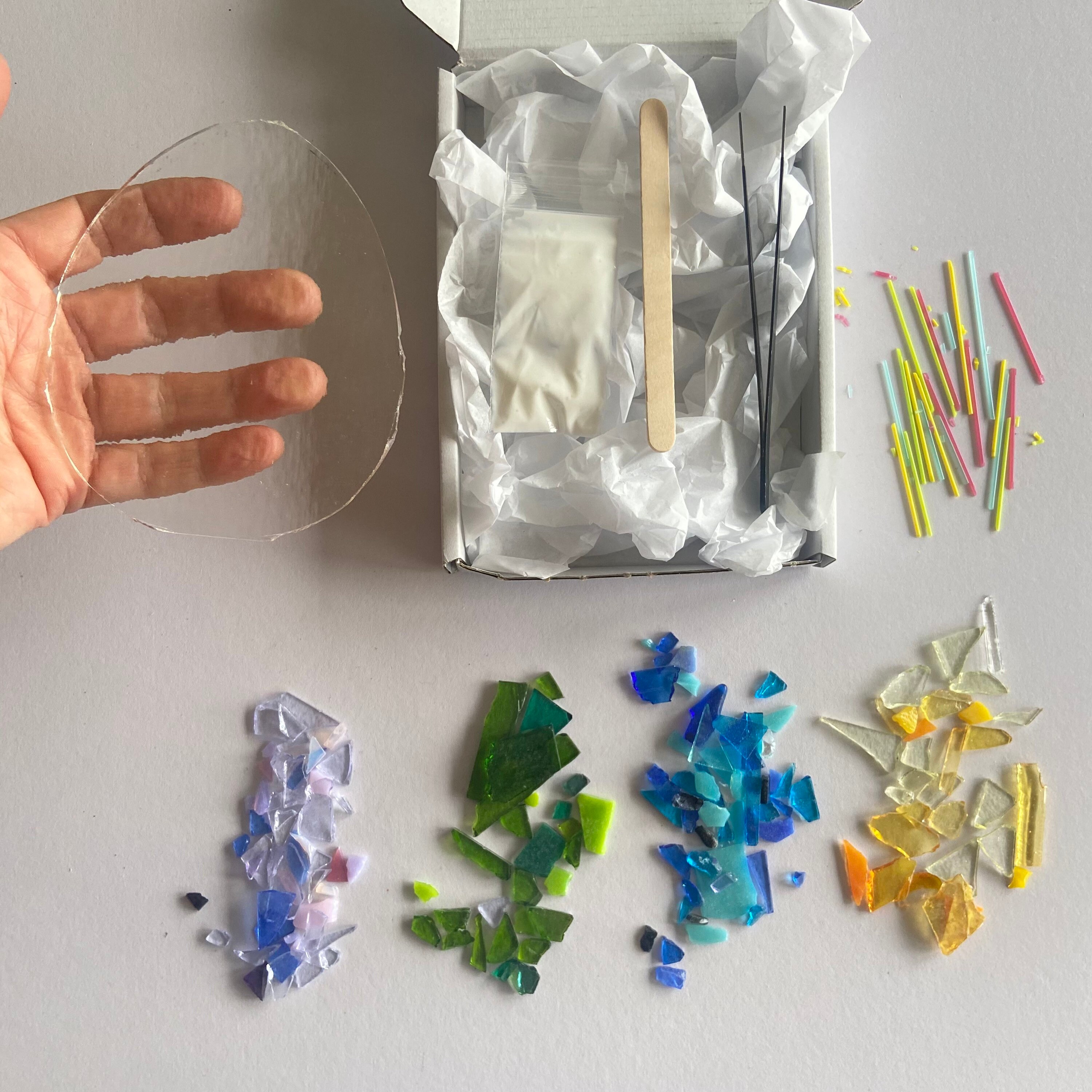 Make at Home Spring Eater Egg Glass Fusing Kit Hanging | Etsy UK