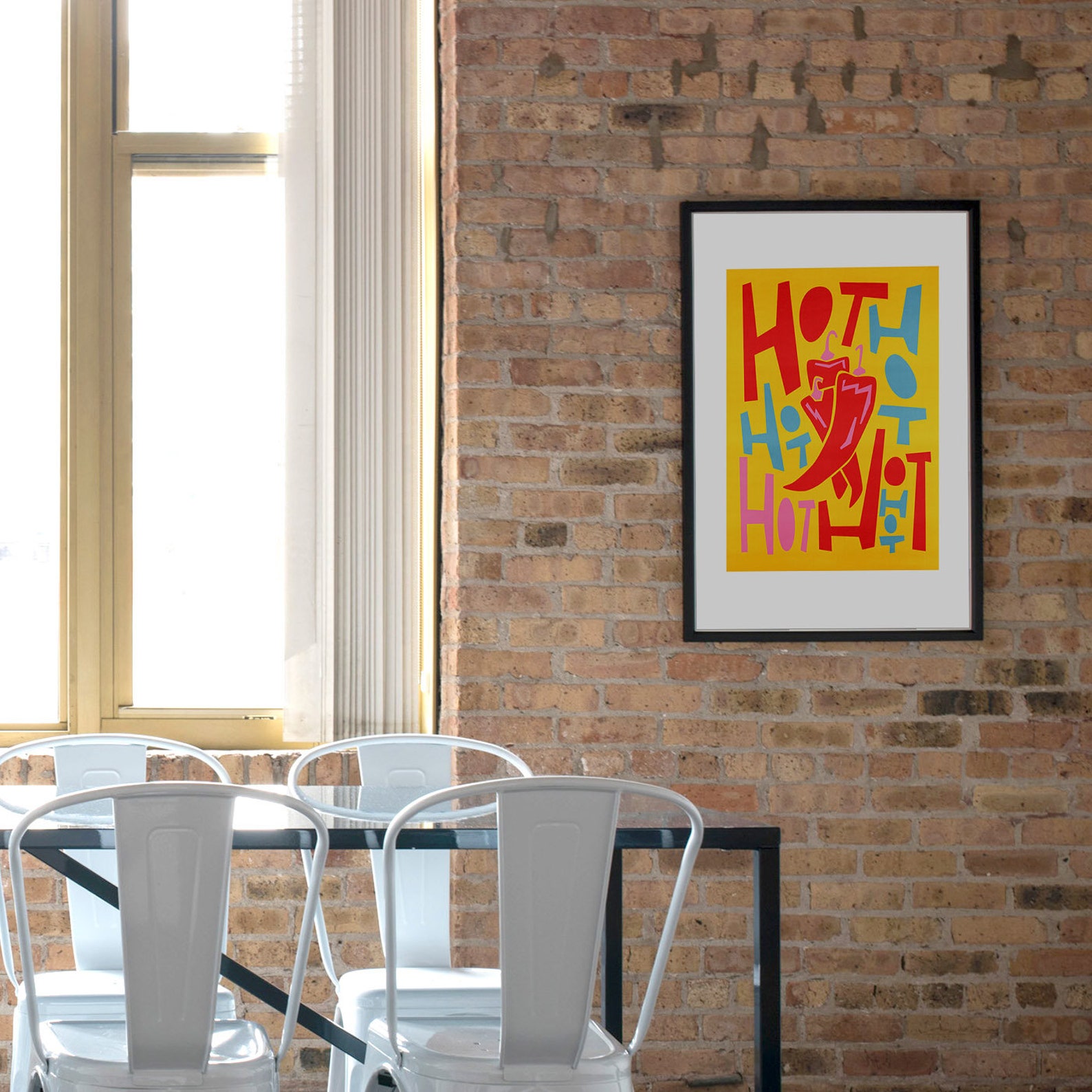 Chilli Kitchen Print Spicy Foods Kitchen Wall Art Hot | Etsy