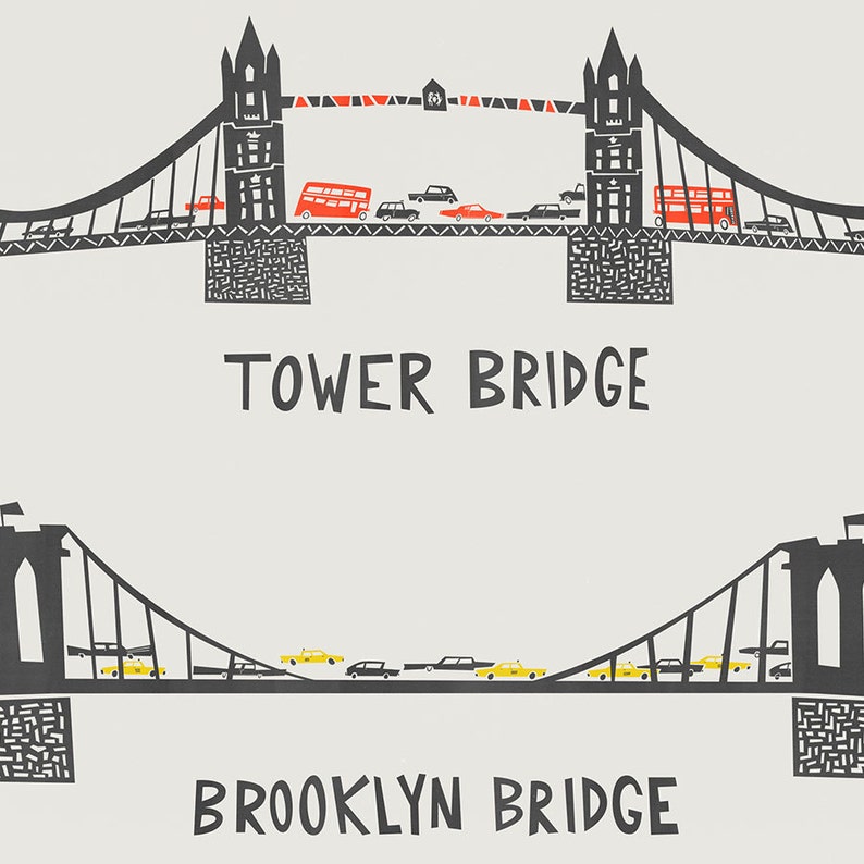 Bridges Print 4 Bridge Poster London New York San - Etsy UK