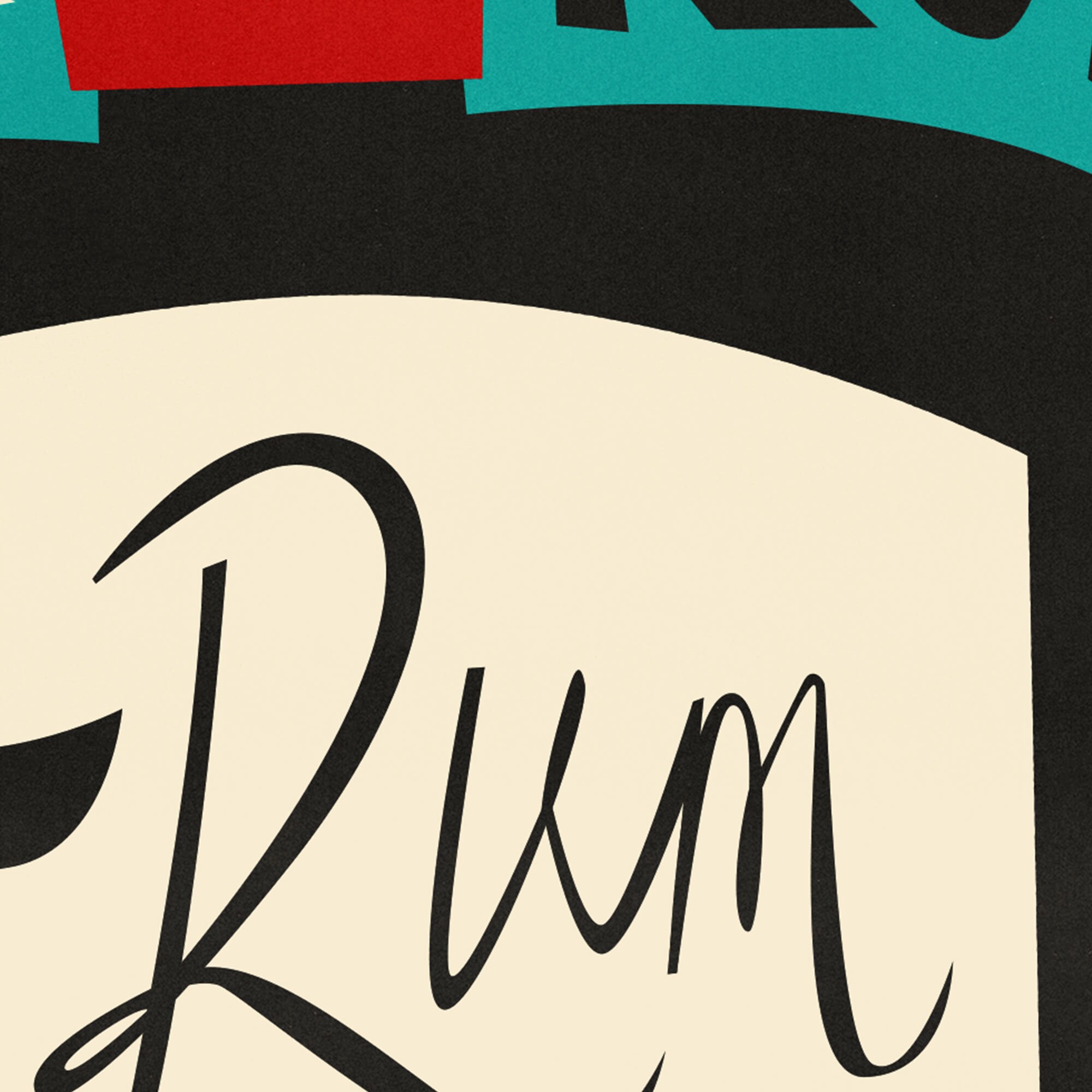 Rum Poster Alcohol Sign Mid Century Print Retro Art Foodie | Etsy UK
