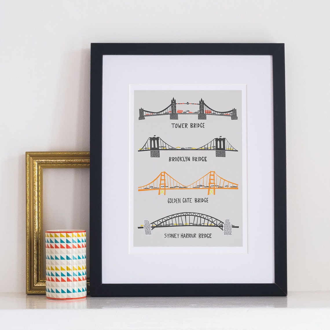 Bridges Print 4 Bridge Poster London New York San - Etsy