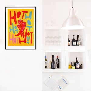 Chilli Kitchen Print Spicy Foods Kitchen Wall Art Hot | Etsy