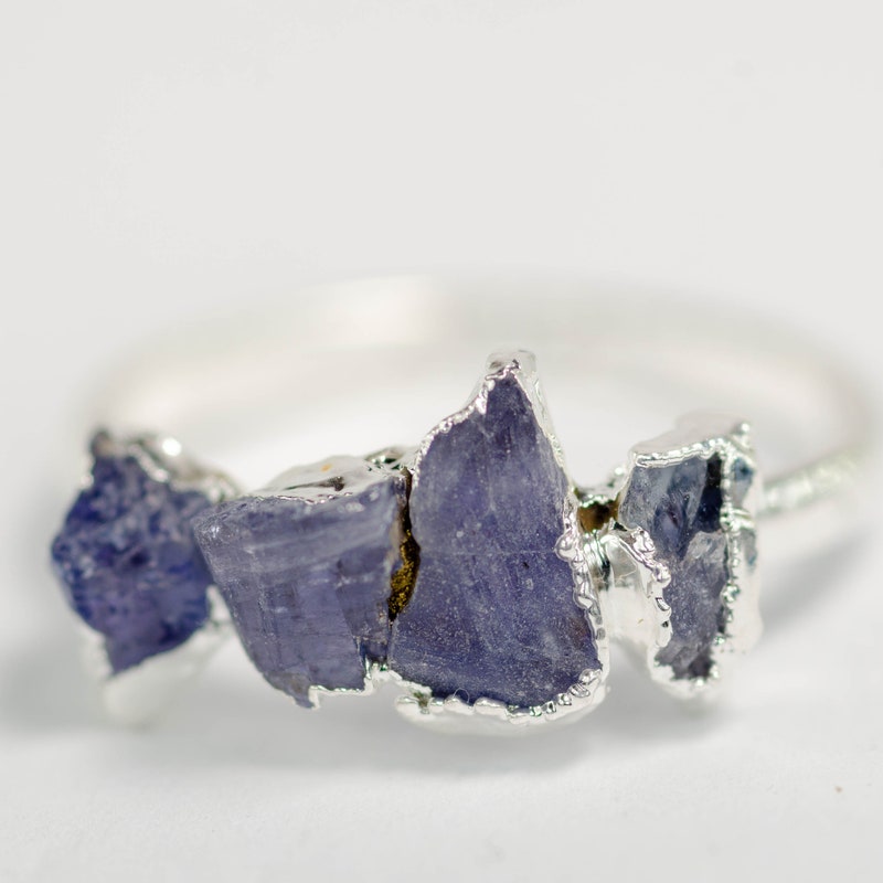 Raw Gemstone Ring - Etsy