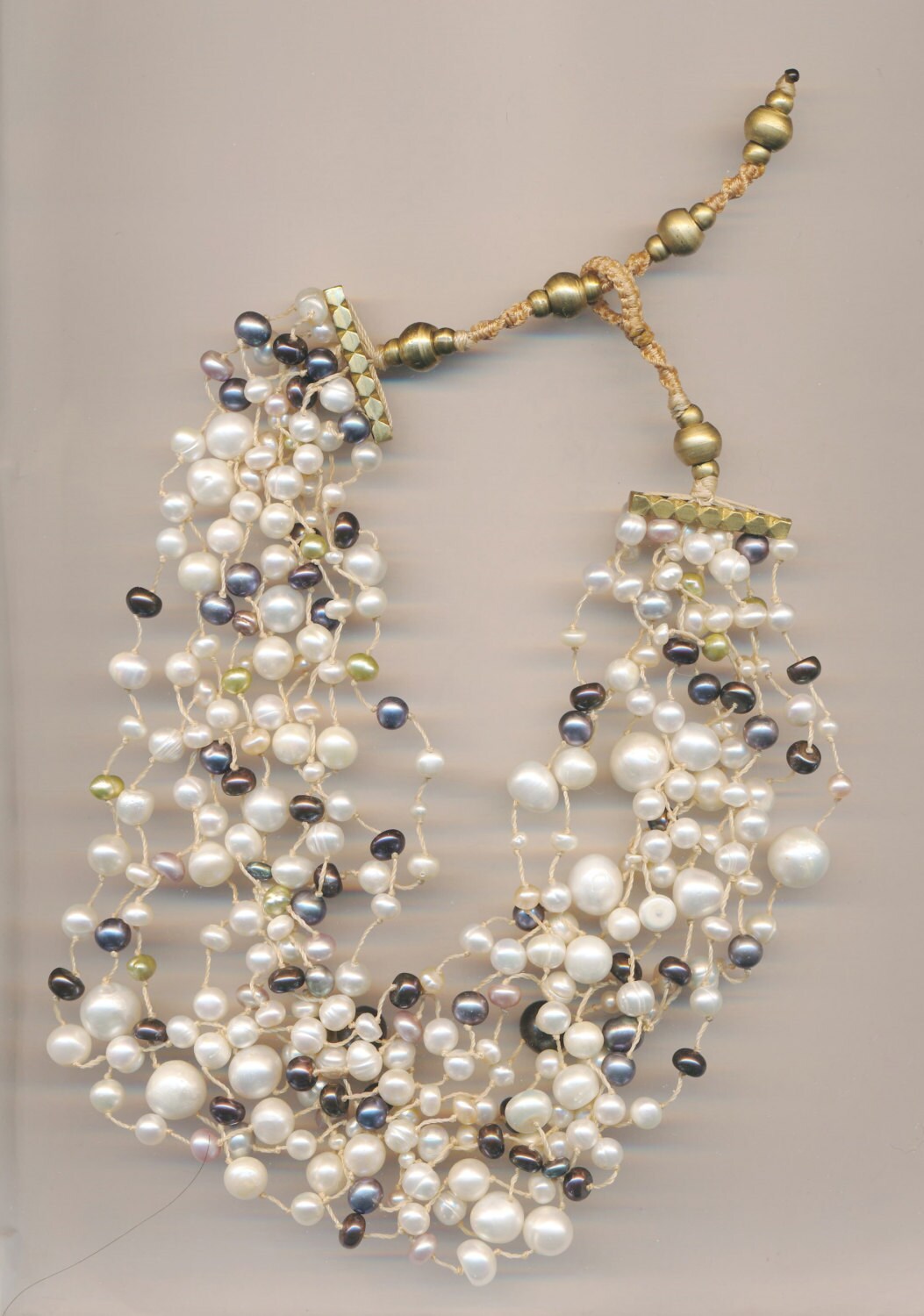 Pearl Cluster 10 Strings Of Pearls All Different Sizes Have Etsy