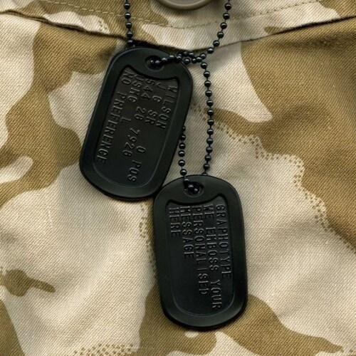 Personalised Black Special Forces US Military Dog Tags. - Etsy