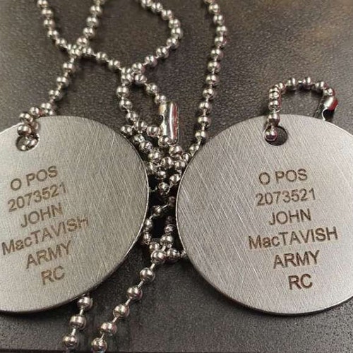 John 'soap' Mactavish British Military Dog Tag Set - Etsy