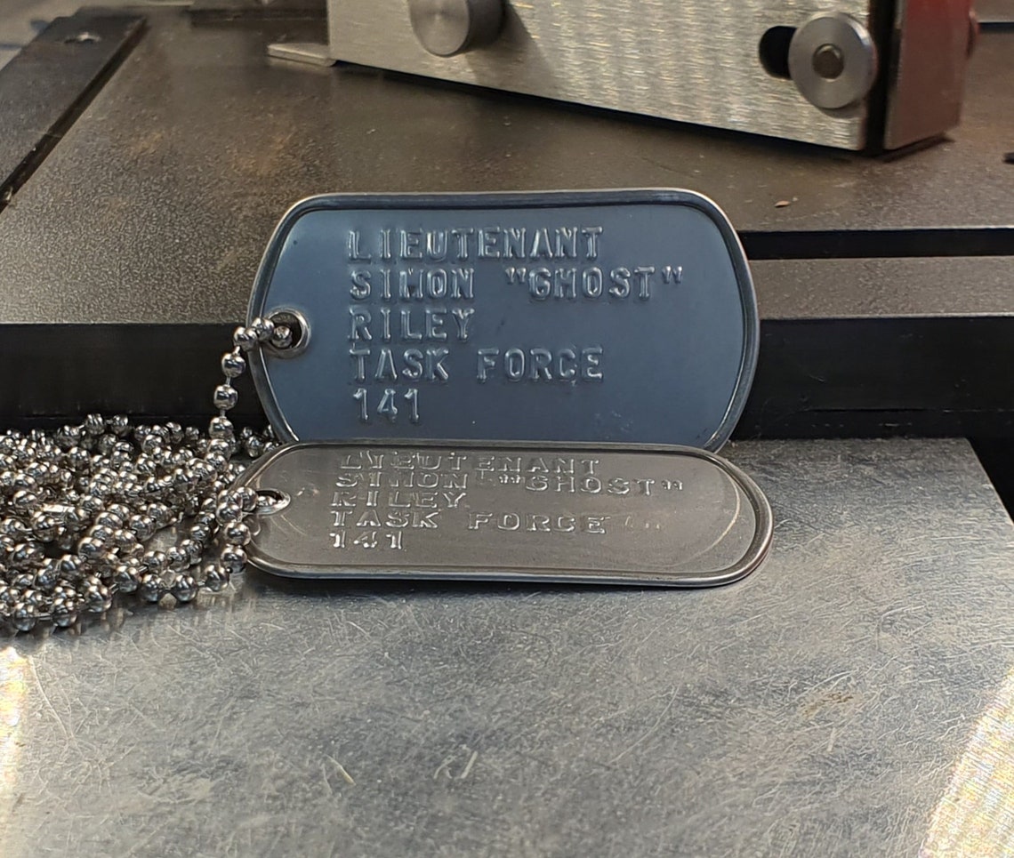 Simon 'ghost' Riley US Military Dog Tag Set - Etsy UK