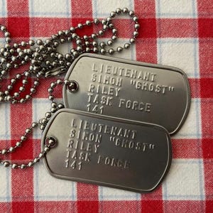 Simon 'ghost' Riley US Military Dog Tag Set With Personalised Text. - Etsy