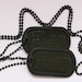 Personalised Special Forces Black US Military Dog Tag Set, Anodised ...
