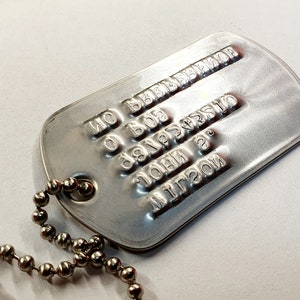Personalised Debossed US Military Dog Tags 1967 - 2015 - Etsy