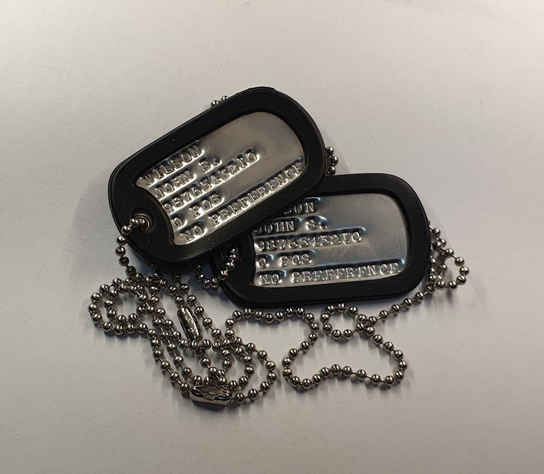 Personalised Debossed US Military Dog Tags 1967 - 2015 - Etsy