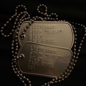 Simon 'ghost' Riley US Military Dog Tag Set With Personalised Text. - Etsy