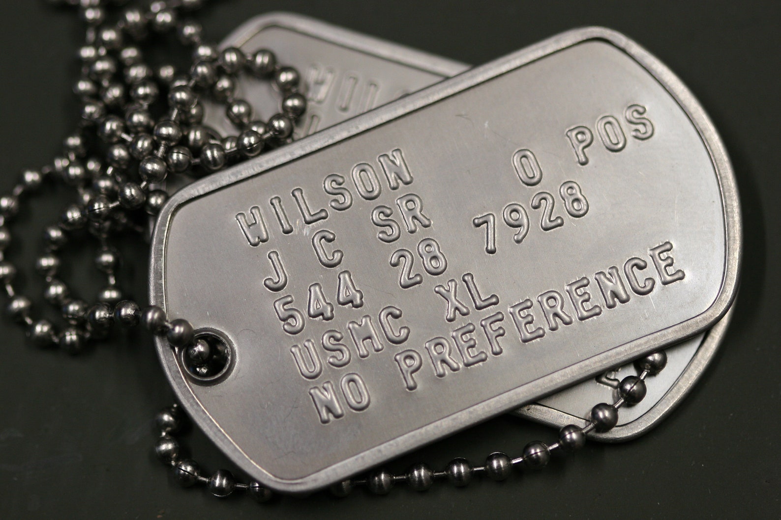 Stainless Steel US Army Dog Tag ID Set Personalised & - Etsy
