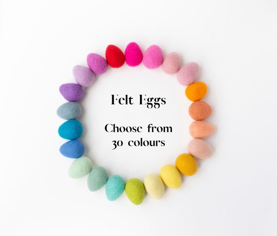 Bulk Pack Felt Eggs X 20 Wholesale Wool Felt Easter Eggs DIY Easter DIY Spring Decor Felted Eggs Etsy UK
