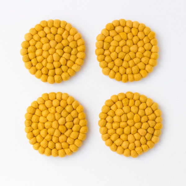 Yellow Coasters - Etsy