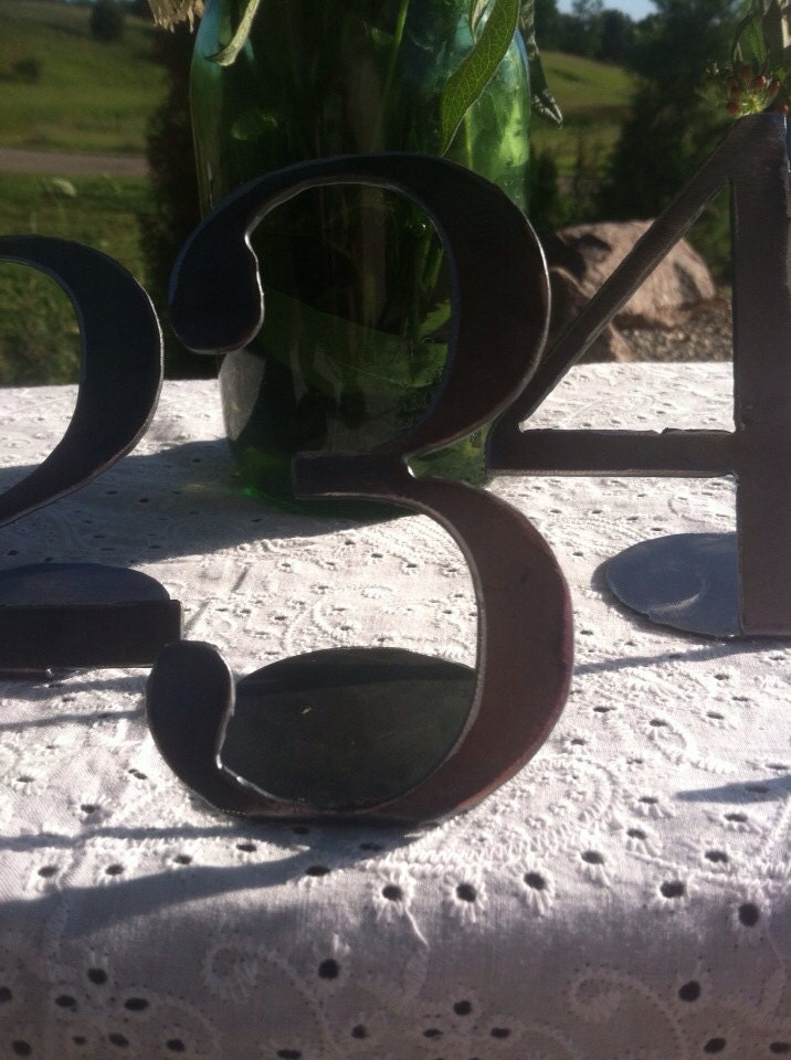 Freestanding Table Numbers Set of 5 Metal - Etsy