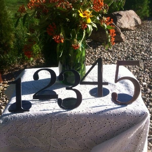 Freestanding Table Numbers Set of 5 Metal - Etsy